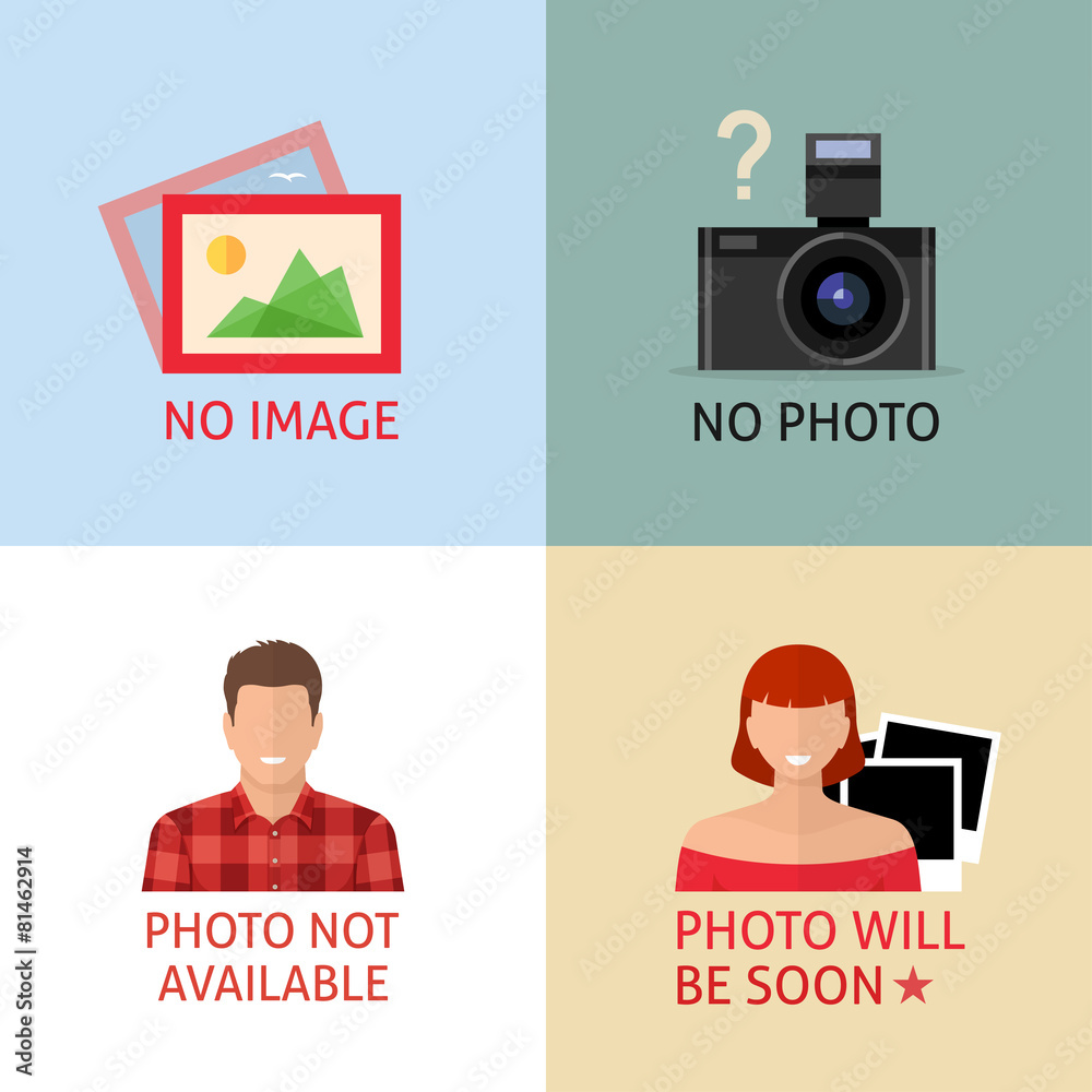No image or photo signs for web page. Stock Vector | Adobe Stock
