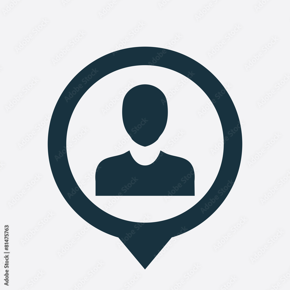 business avatar icon map pin. Stock Vector | Adobe Stock