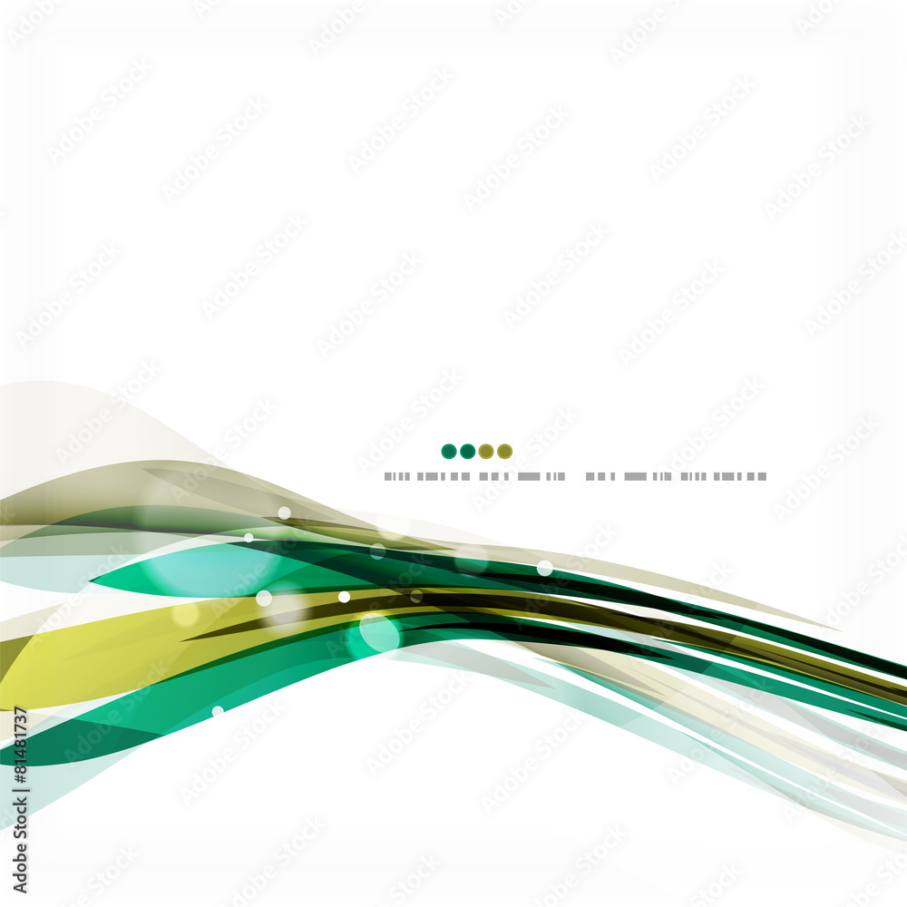 Green light lines on white presentation template Stock Vector | Adobe Stock