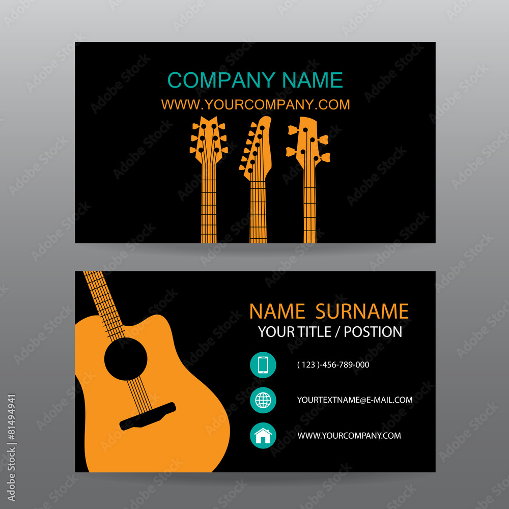 Business card vector background,Musician Stock Vector | Adobe Stock