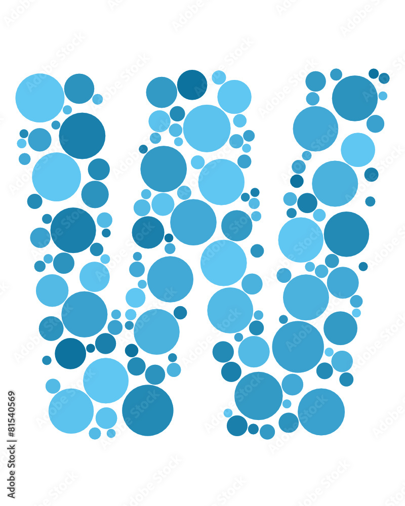 ALPHABET ICONS (letter W graphic design lettering) Stock Vector | Adobe ...
