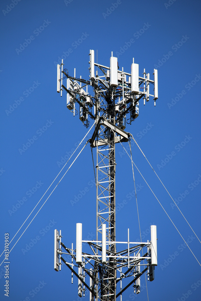 Close up of a cell tower Stock Photo | Adobe Stock