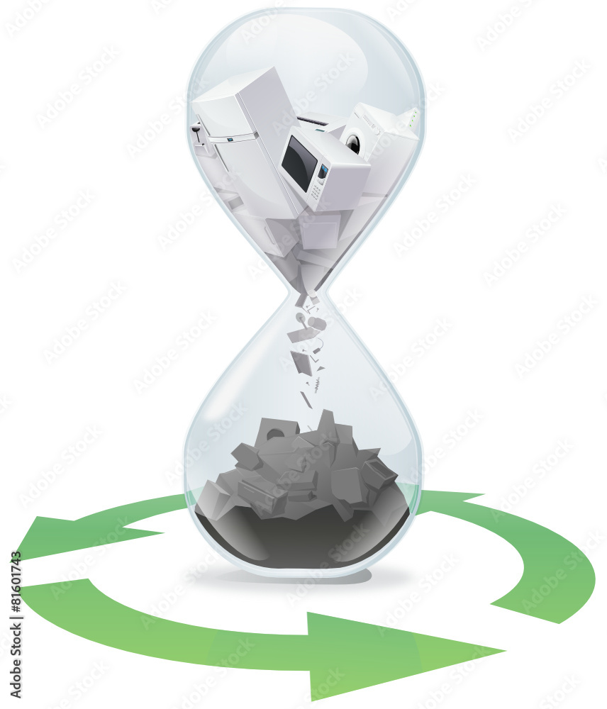 Recycling and planned obsolescence Stock Vector | Adobe Stock