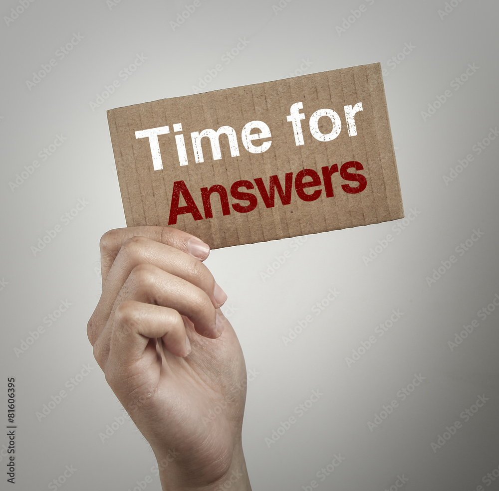 Time for answers Stock-Foto | Adobe Stock