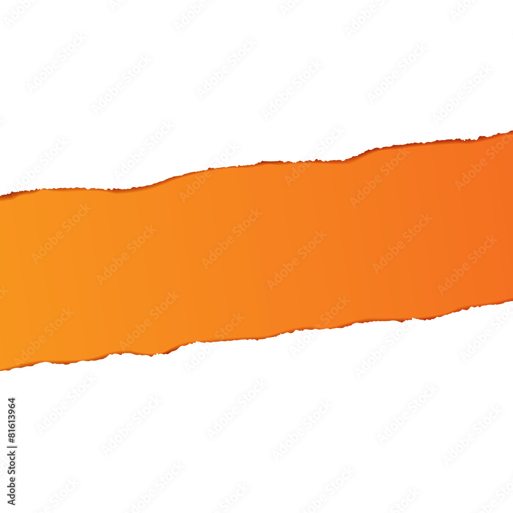 Ripped Paper - Orange Stock Vector | Adobe Stock