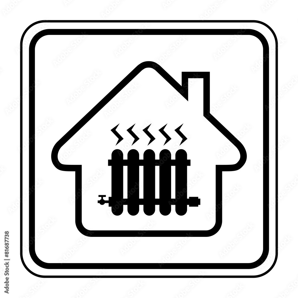 Logo chauffage. Stock Vector | Adobe Stock