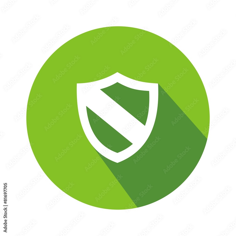 Icono escudo 2 verde botón sombra Stock Vector | Adobe Stock