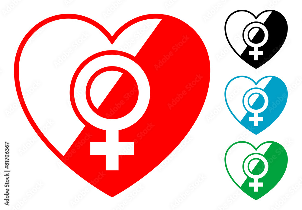 Pictograma corazon simbolo femenino Stock Vector | Adobe Stock