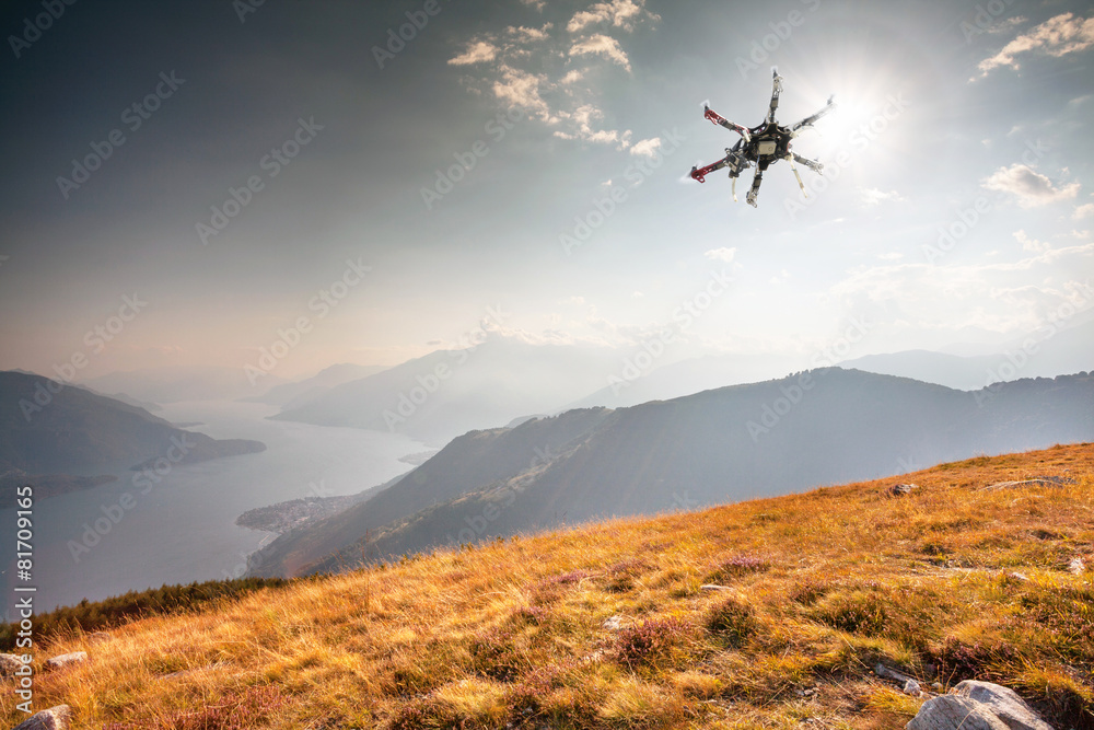 drone on lake Como (IT) Stock Photo | Adobe Stock