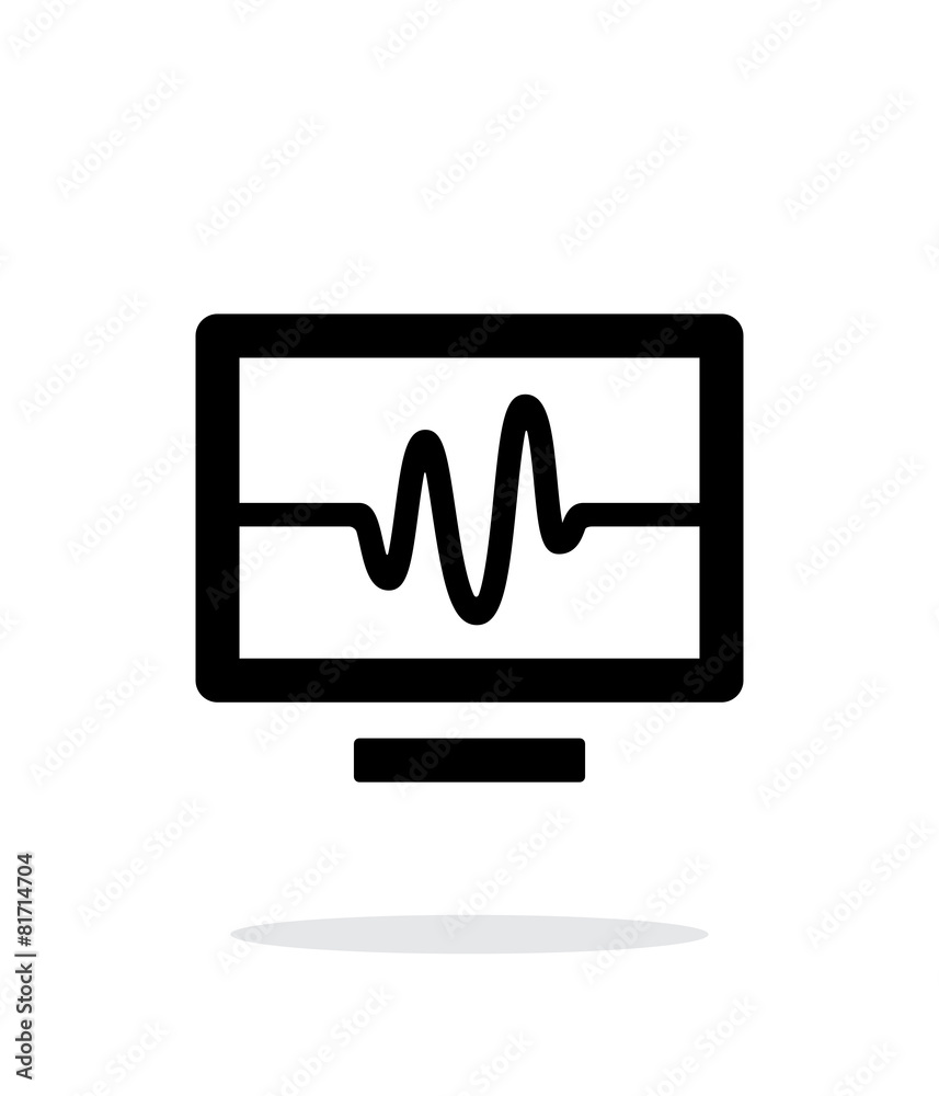 TV signal simple icon on white background. Stock Vector | Adobe Stock