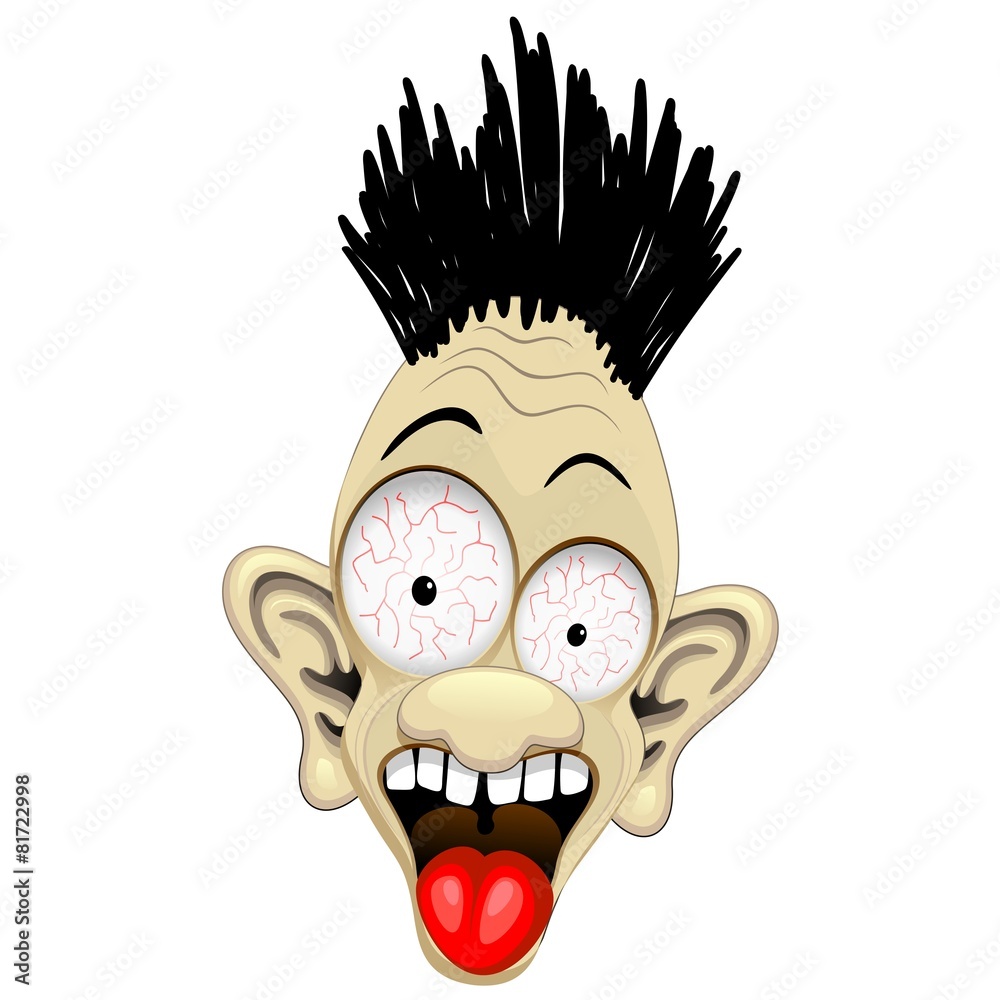 Shocked Cartoon Character Face Stock Vector | Adobe Stock