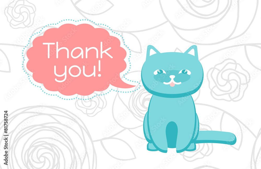 Thank you card Stock Vector | Adobe Stock