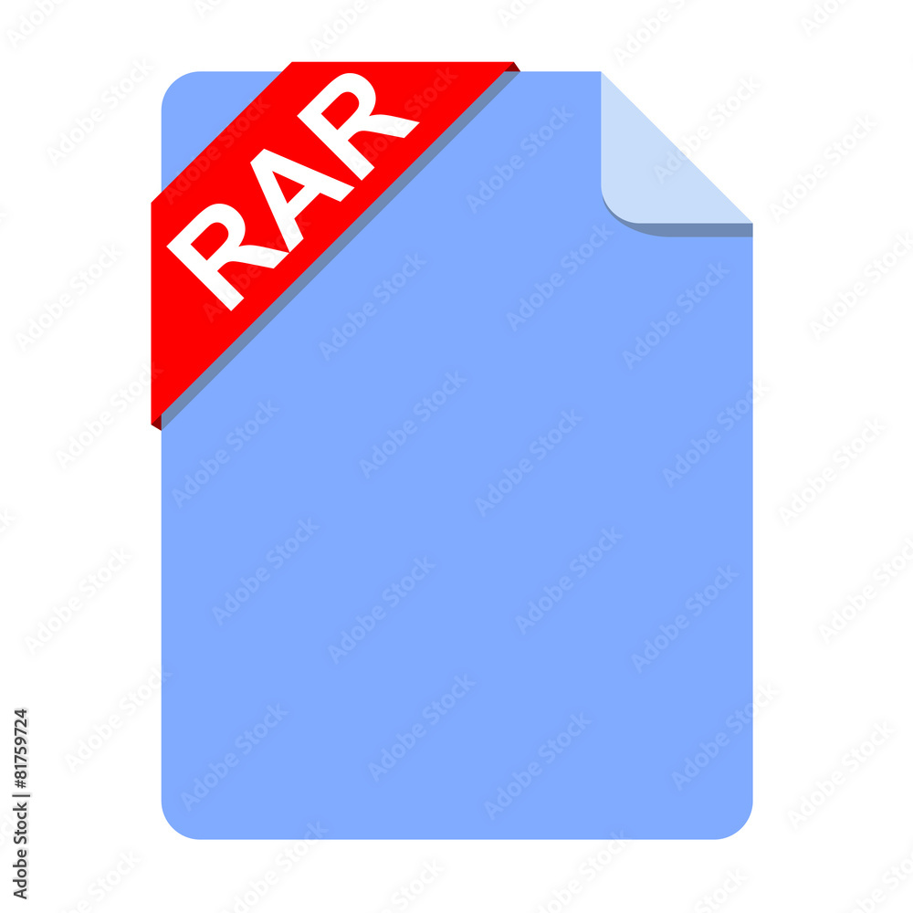 Icono documento extension RAR Stock Illustration | Adobe Stock