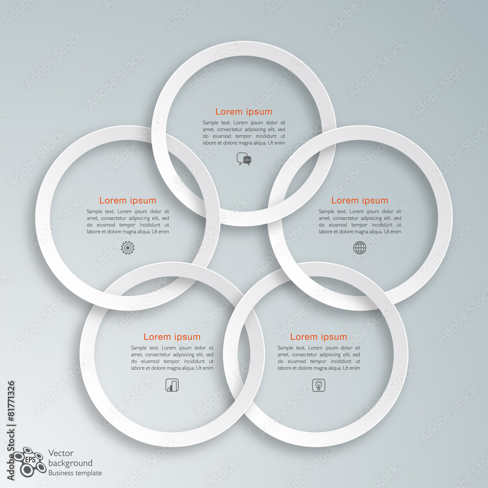 Interlocking White Rings #Vector Graphic Stock Vector | Adobe Stock