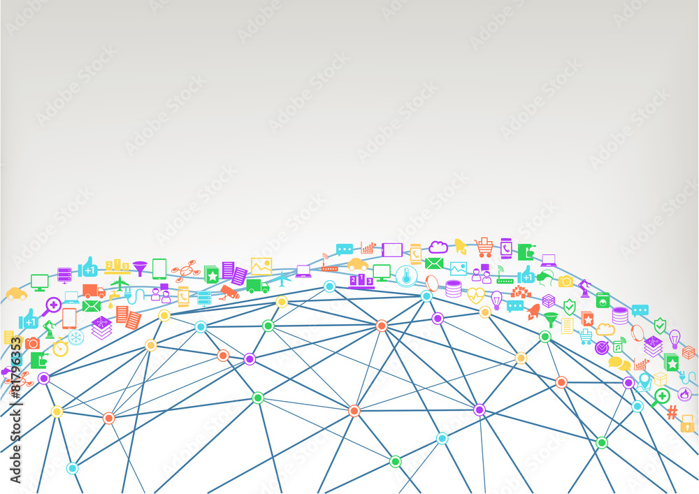 World wide web and internet of things concept Stock Vector | Adobe Stock