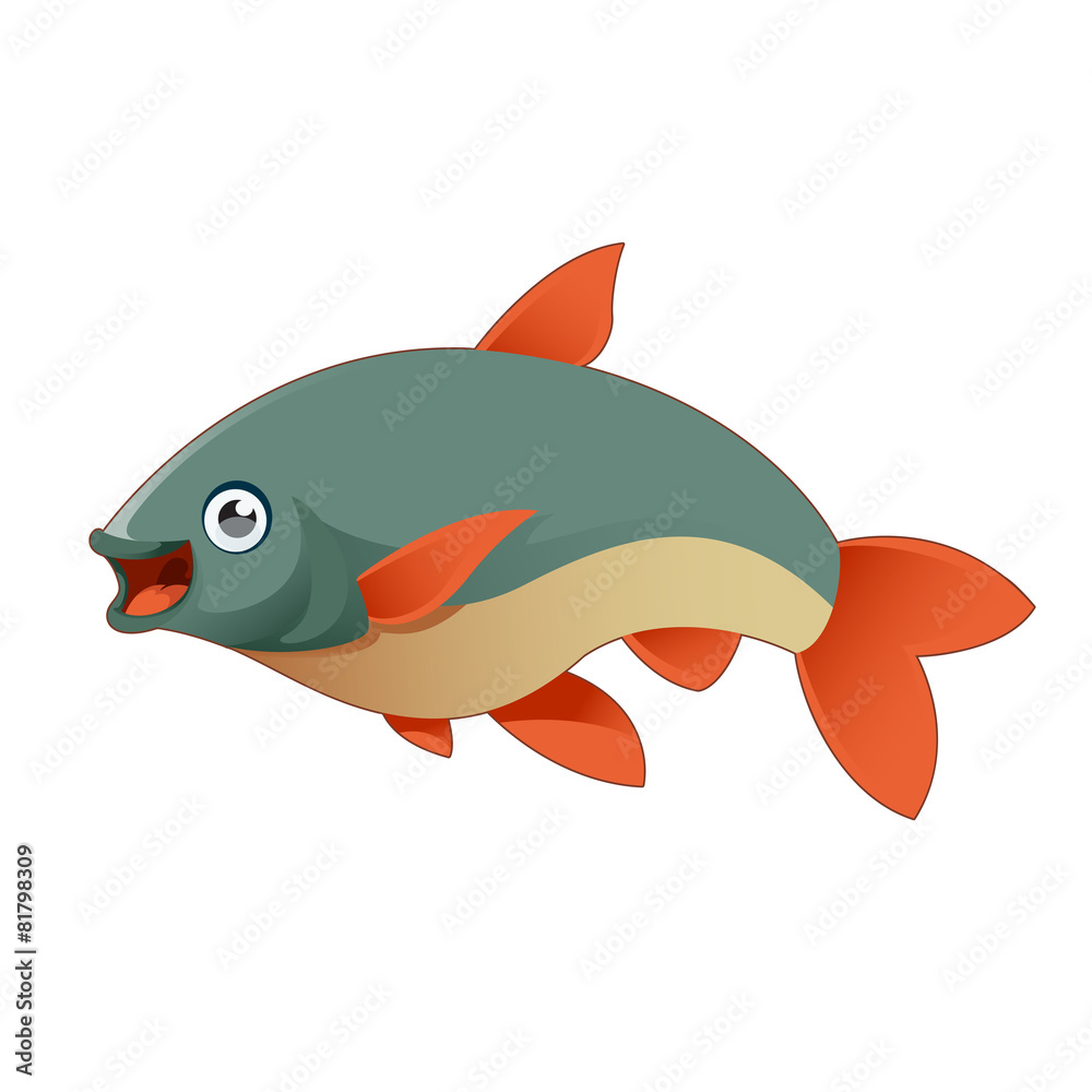 Cartoon fish Stock Vector | Adobe Stock