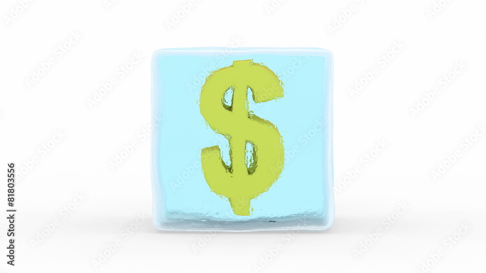 Dollar Frozen in a Block of Ice Stock Video | Adobe Stock