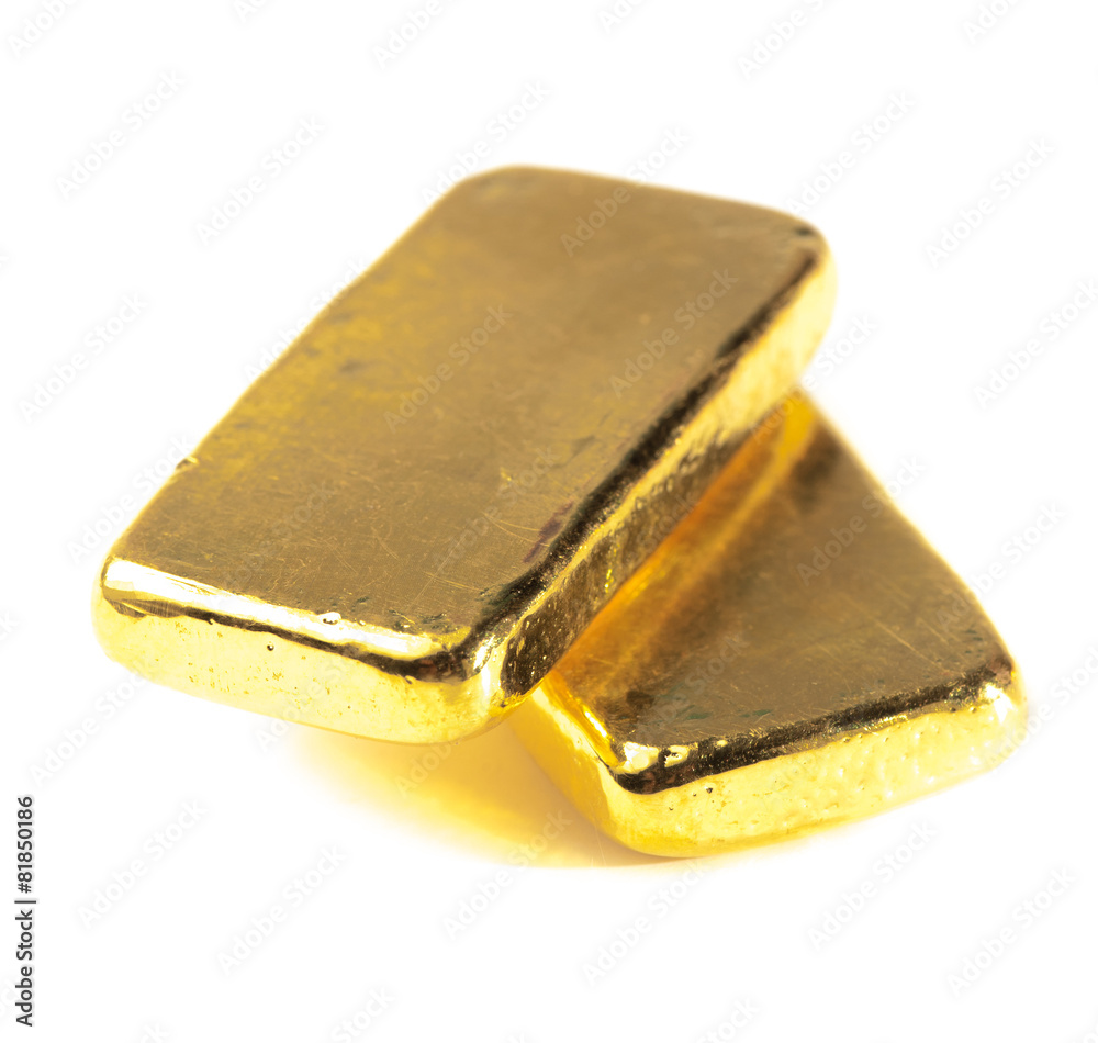 gold bars on a white background Stock Photo | Adobe Stock