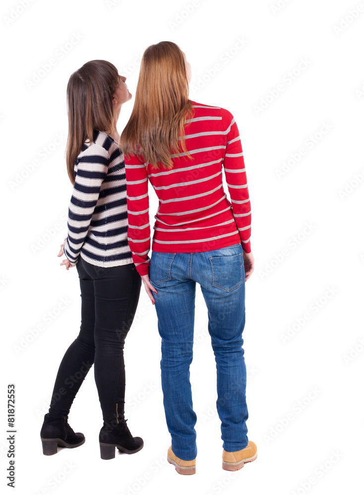Back view of two young girl Stock Photo | Adobe Stock