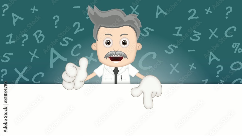 Ben Boy Funny happy scientist cartoon character comic expression Stock ...