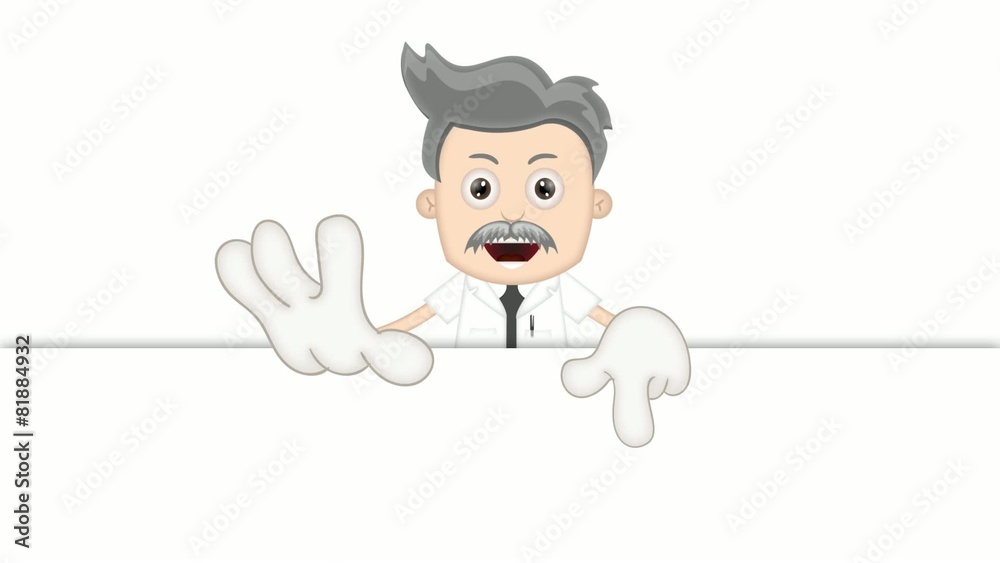 Ben Boy Funny happy scientist cartoon character comic expression Stock ...