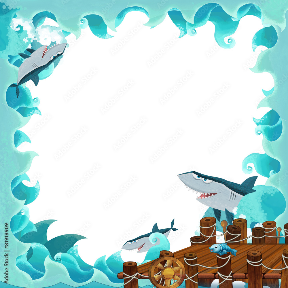 Cartoon frame - illustration for the children Stock Illustration ...