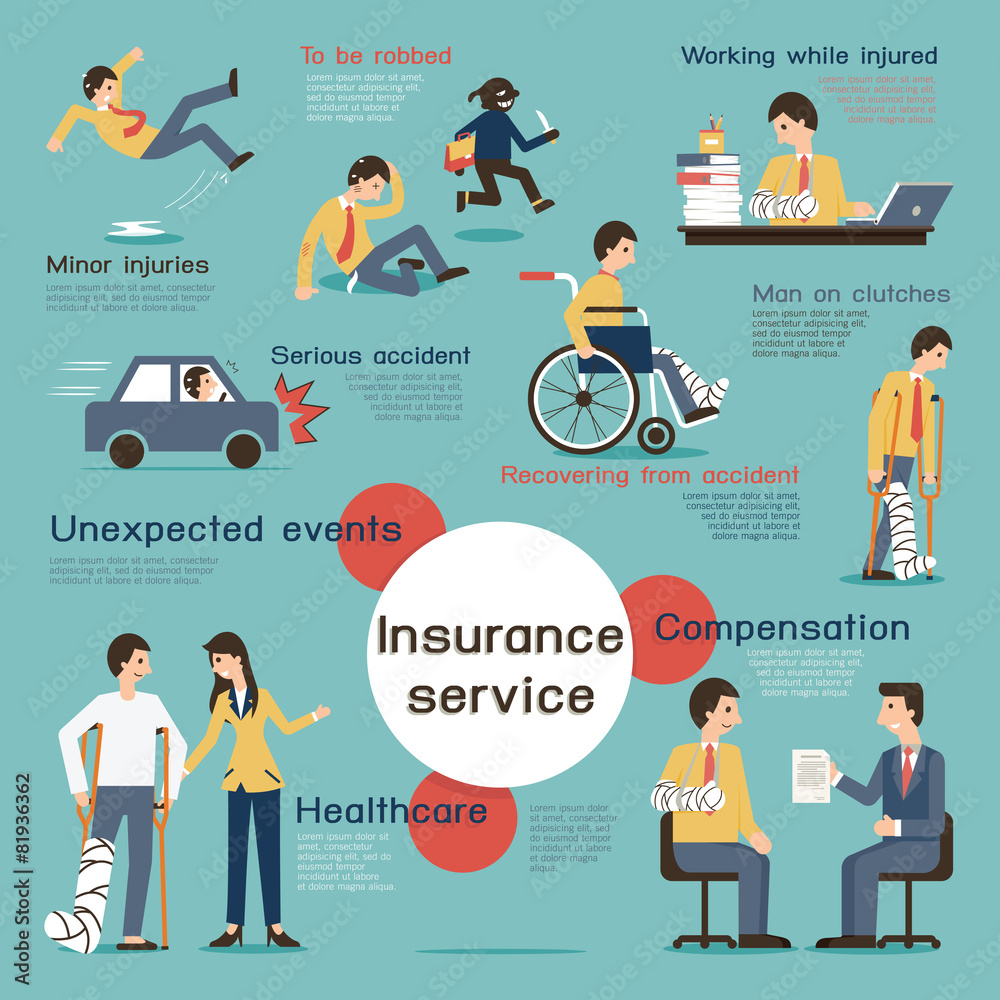 Insurance infographic Stock Vector | Adobe Stock