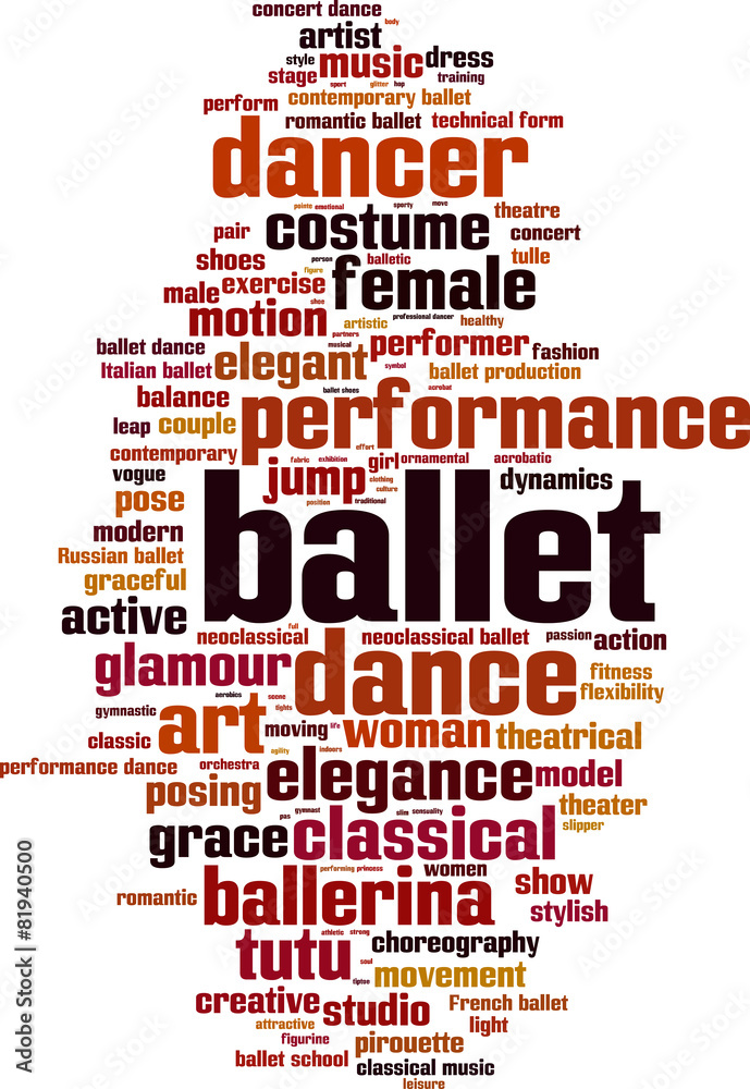 Ballet word cloud concept. Vector illustration Stock Vector | Adobe Stock