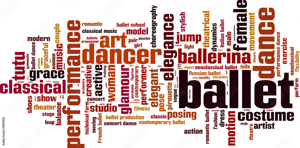 Ballet word cloud concept. Vector illustration Stock Vector | Adobe Stock