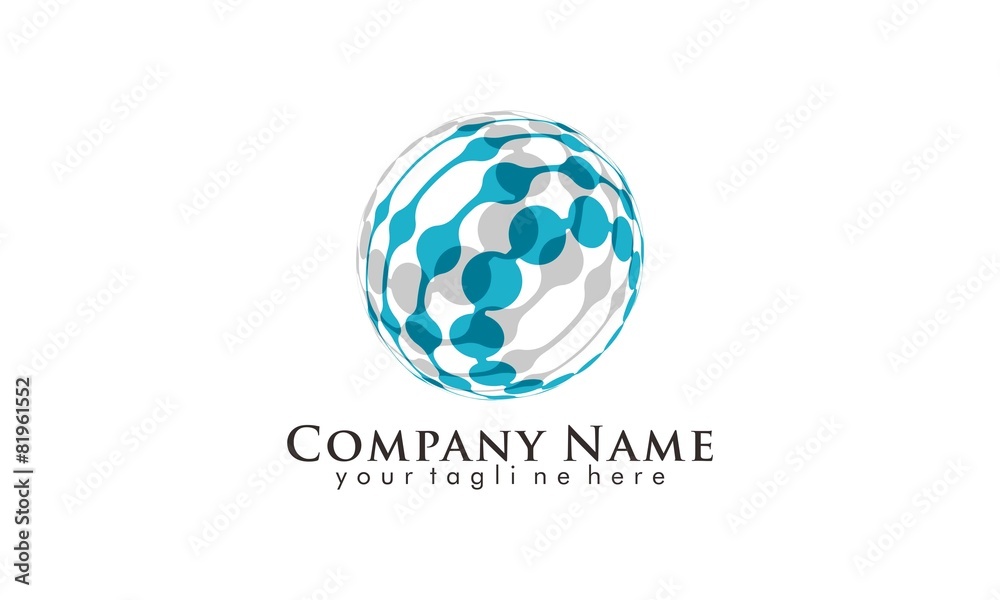 Globe Shape Logo Vector Stock Vector | Adobe Stock