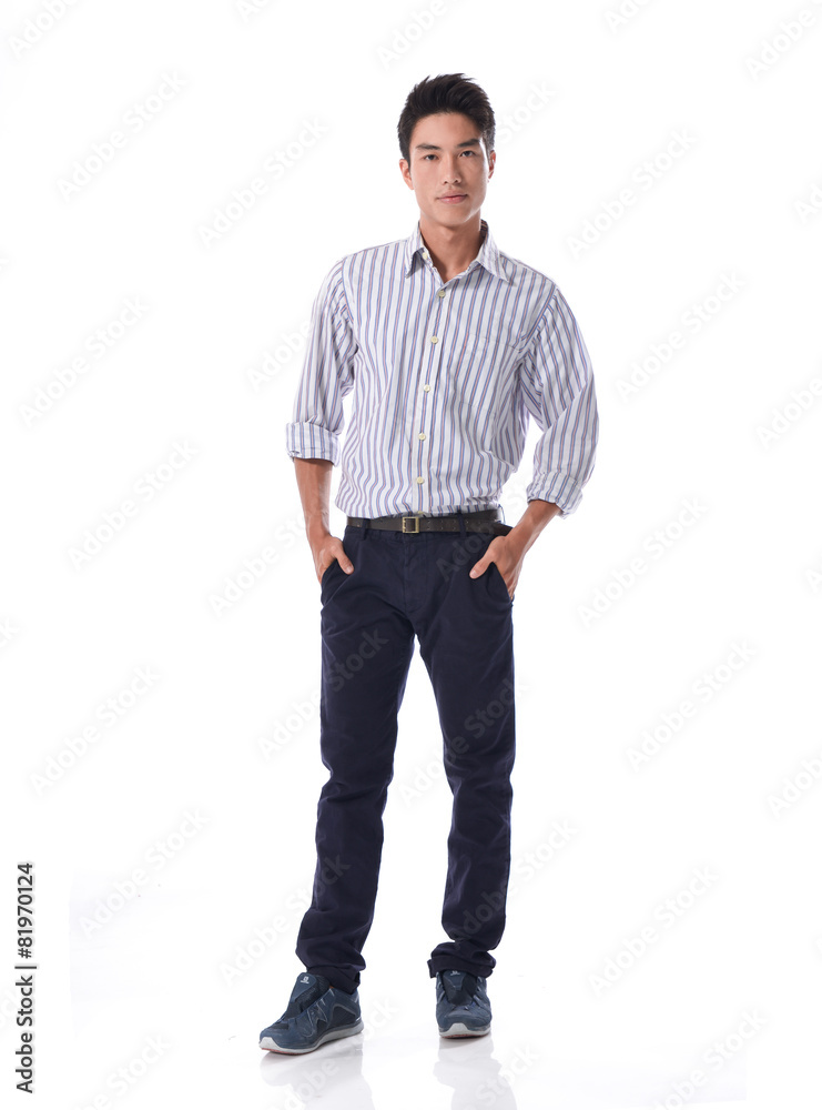 Full body Asian business man standing Stock Photo | Adobe Stock Full body Asian business man standing Stock Photo | Adobe Stock