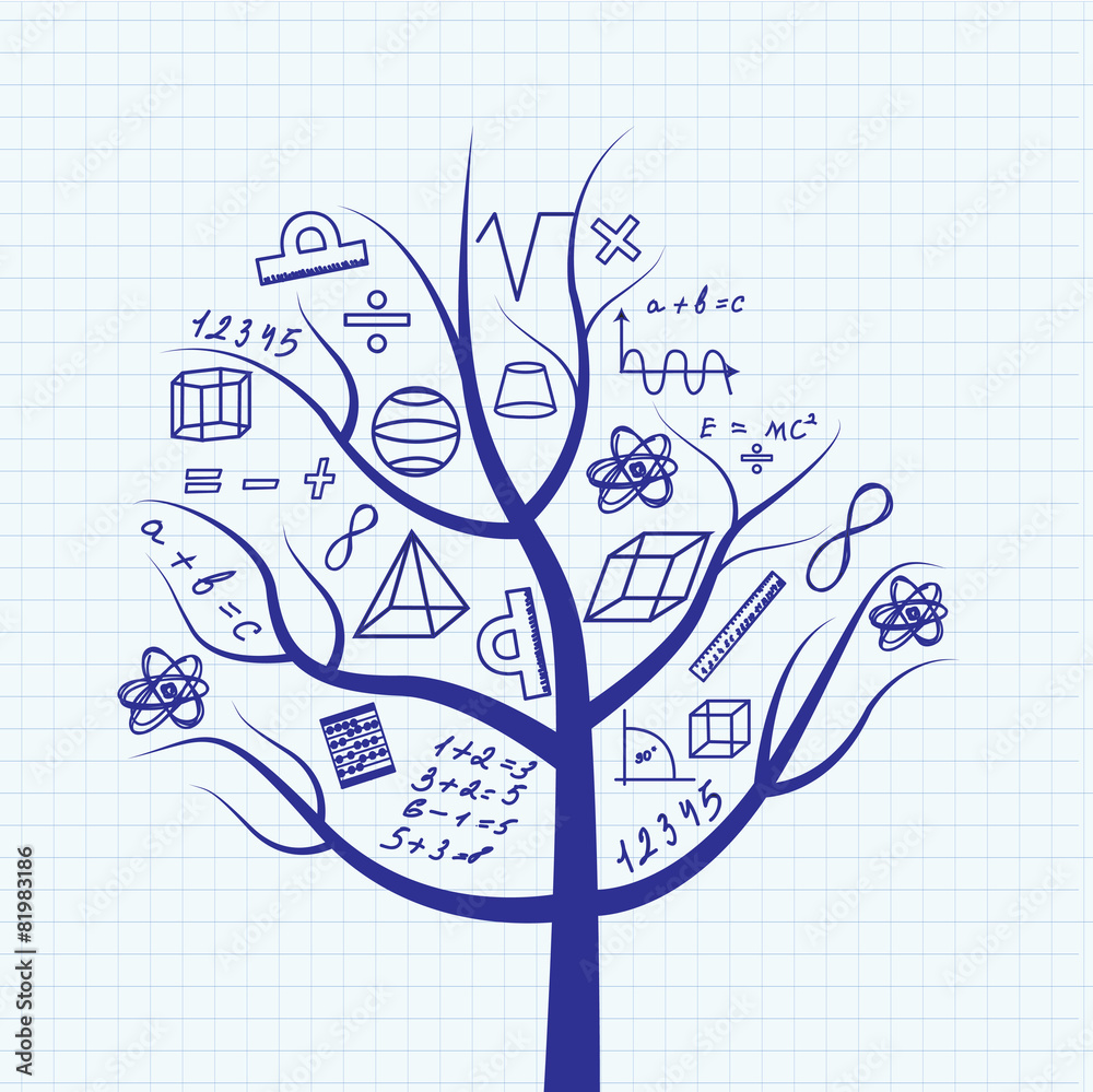 mathematics tree Stock 벡터 | Adobe Stock