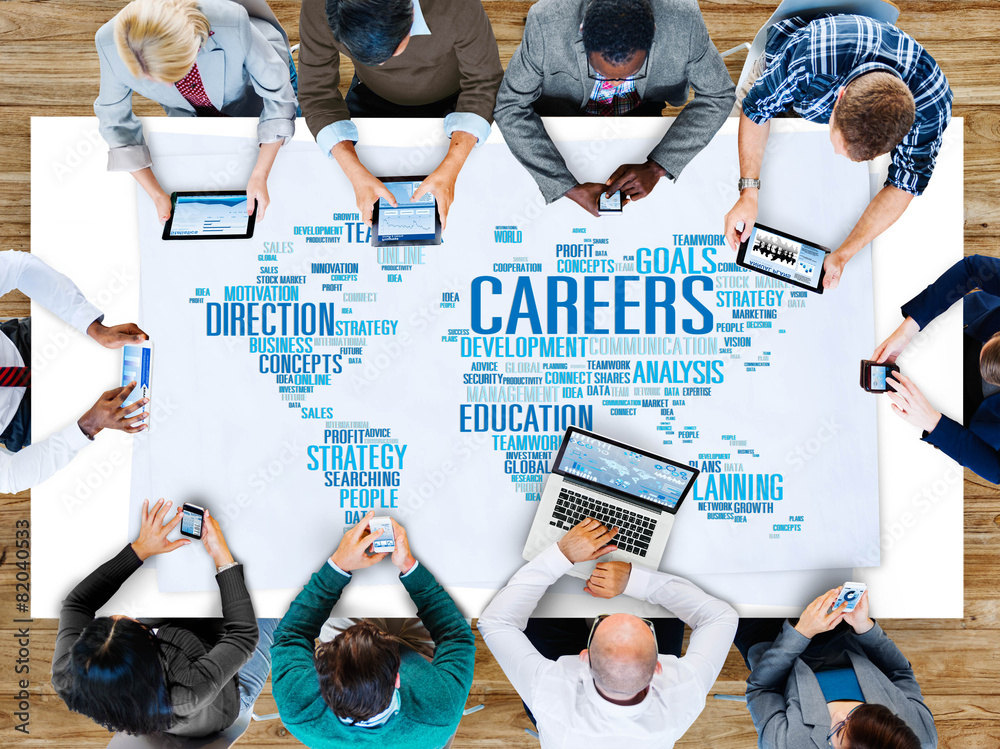 Careers Direction Job Employment Occupation Concept Stock Photo | Adobe ...