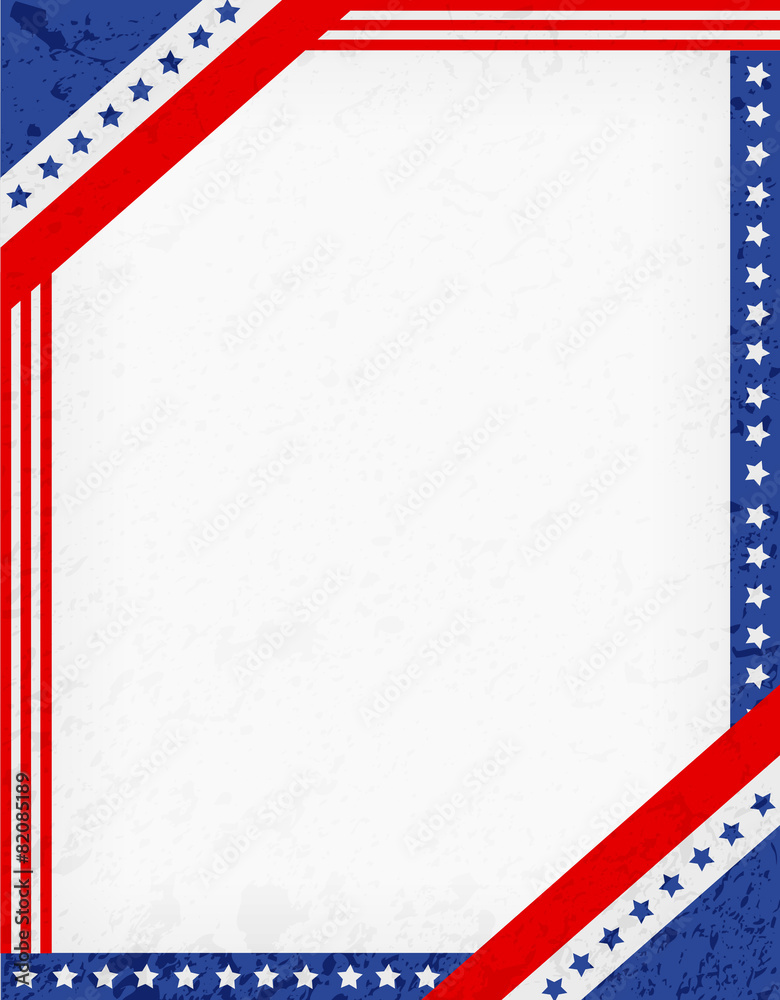 Patriotic Border / frame Stock Vector | Adobe Stock