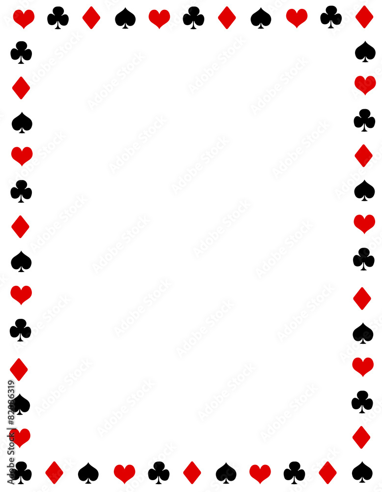 Poker frame / border Stock Vector | Adobe Stock