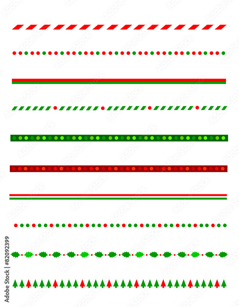 Christmas Border / divider Stock Vector | Adobe Stock