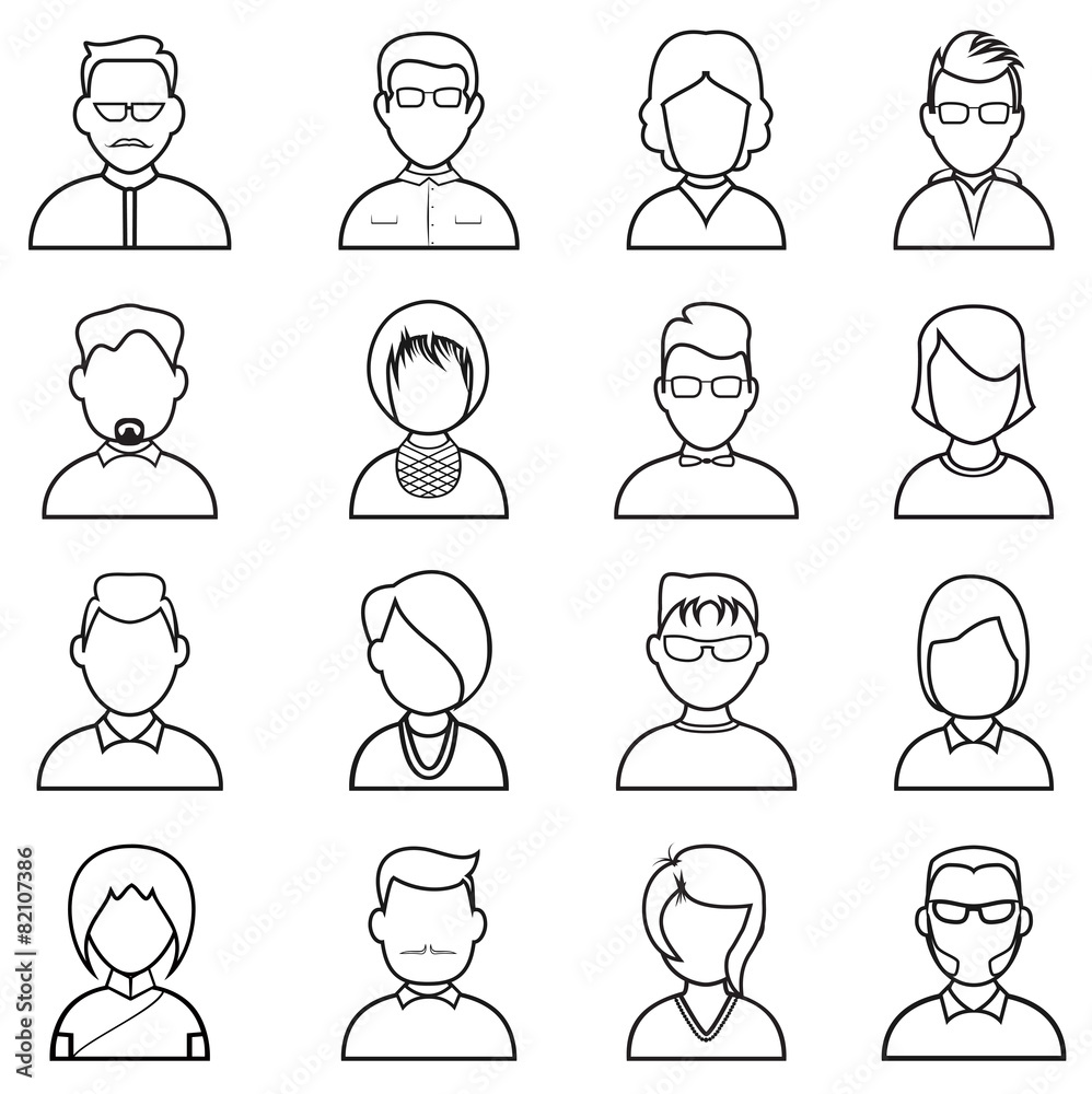 Line people icon. Stock Vector | Adobe Stock