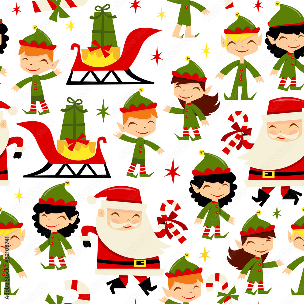 Elves Christmas Clipart Background