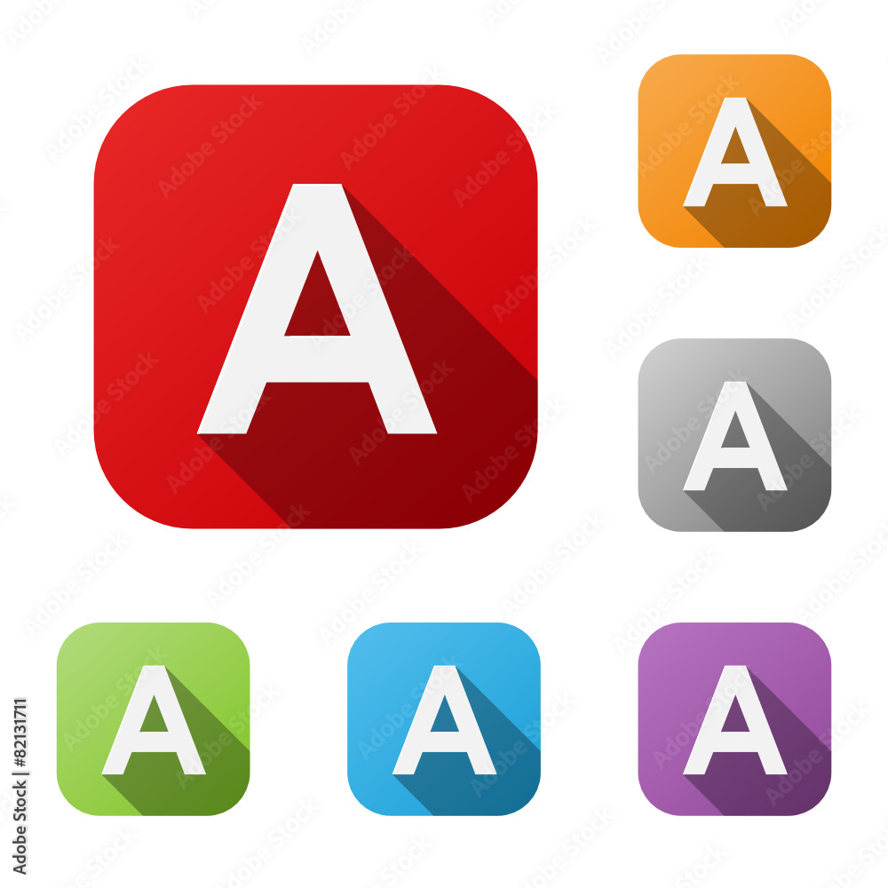 ALPHABET ICONS (letter A graphic design lettering) Stock Vector | Adobe ...