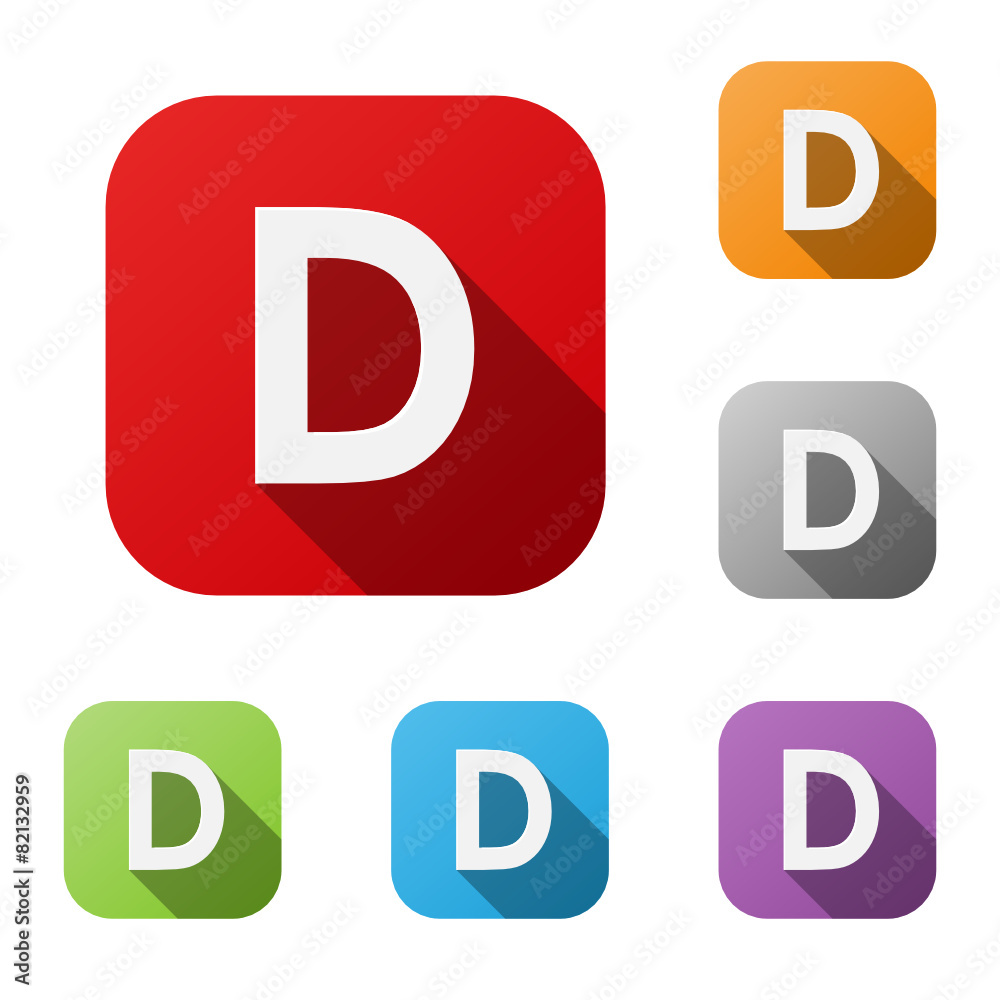 ALPHABET ICONS (letter D graphic design lettering) Stock Vector | Adobe ...