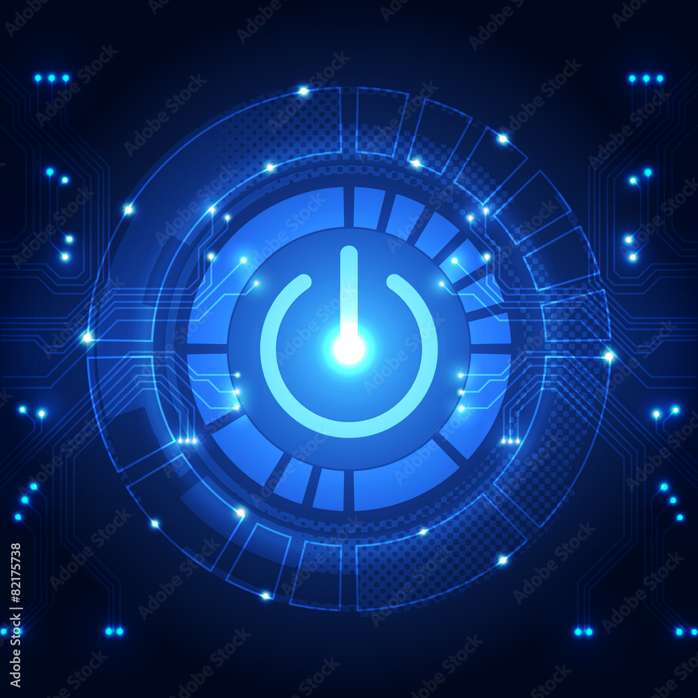 vector technology power button abstract background, illustration Stock ... vector technology power button abstract background, illustration Stock ...