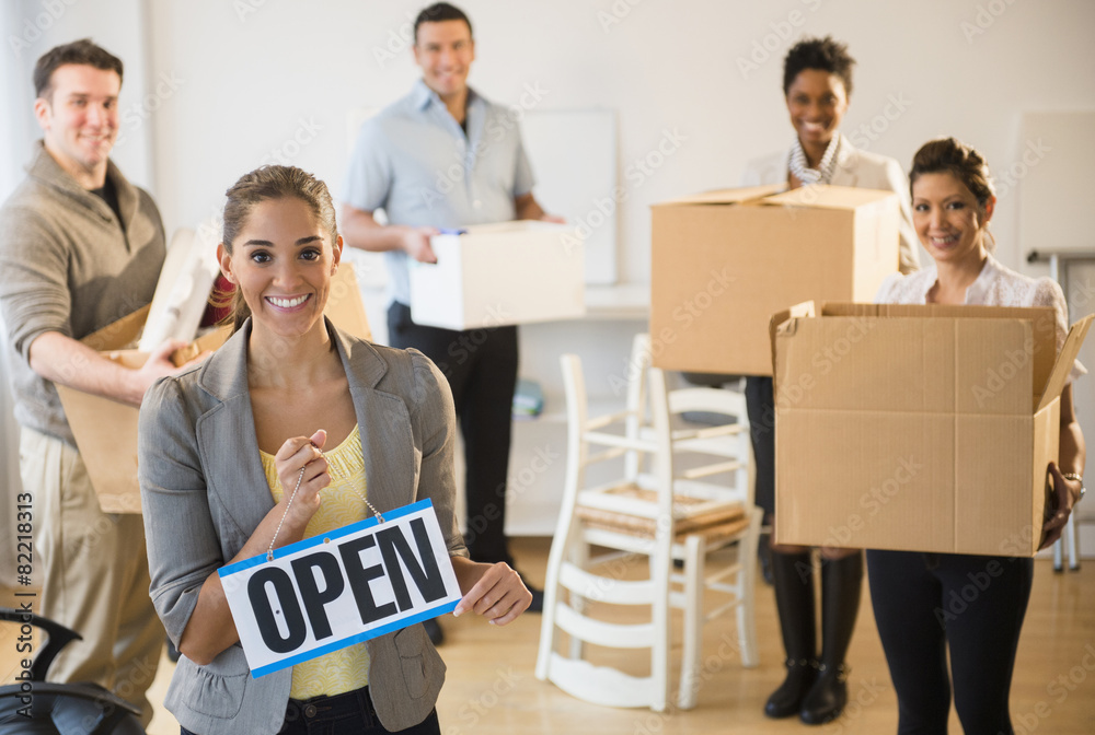 Business people opening new office Stock Photo | Adobe Stock