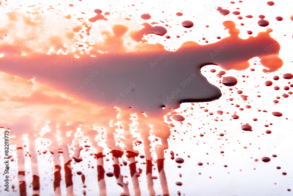 Blood splatter on white Stock Photo | Adobe Stock