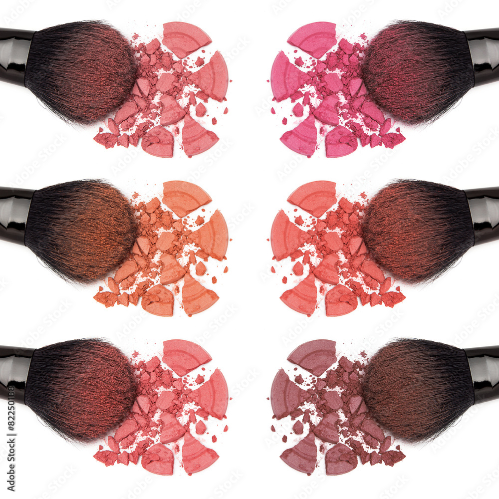 Different shades of powder blush Stock Photo | Adobe Stock