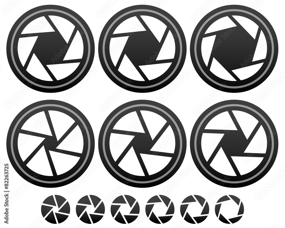 Camera shutter with aperture for photography concepts. Vector Stock ...