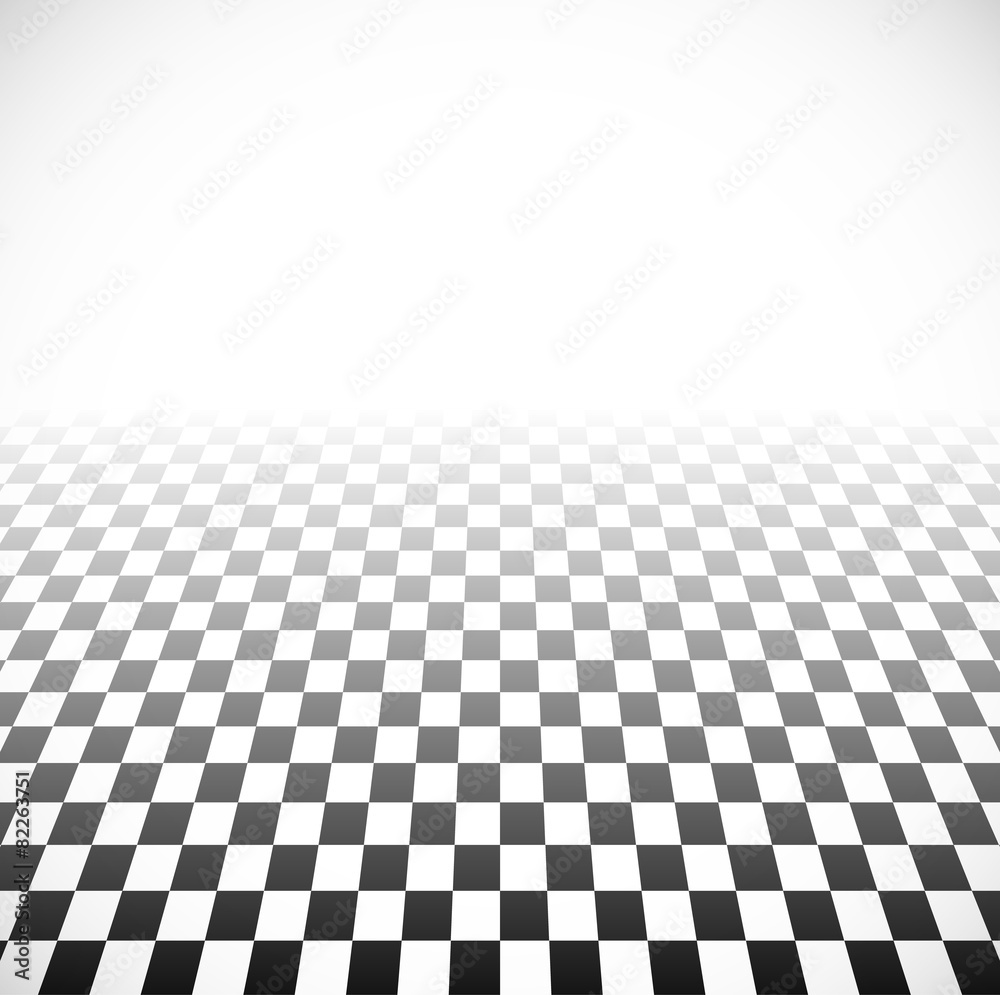 3d Fading checkered plane with perspective. Fade effect with opa Stock ...
