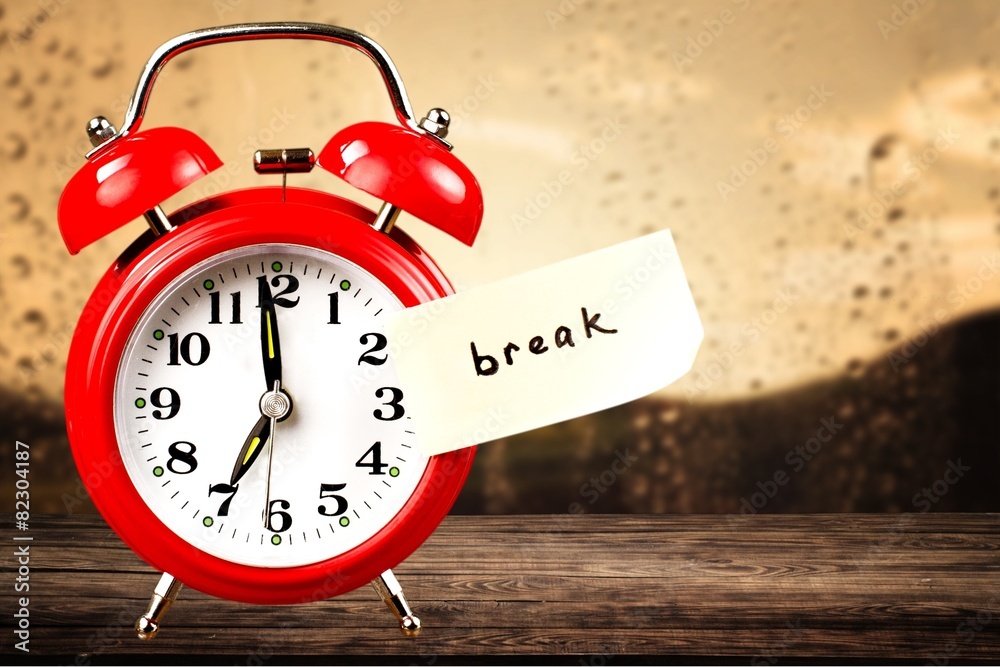 Break. Clock Stock-Foto | Adobe Stock