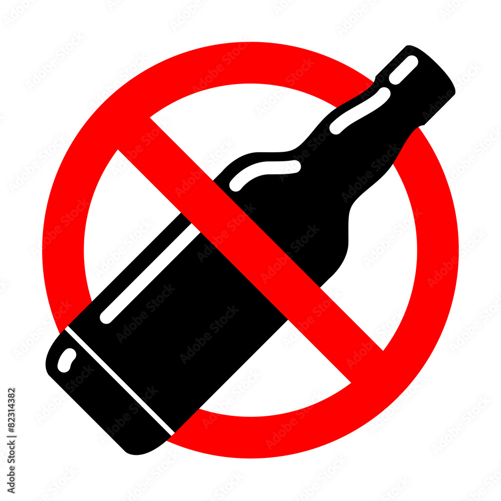 Icono prohibido alcohol Stock Illustration | Adobe Stock