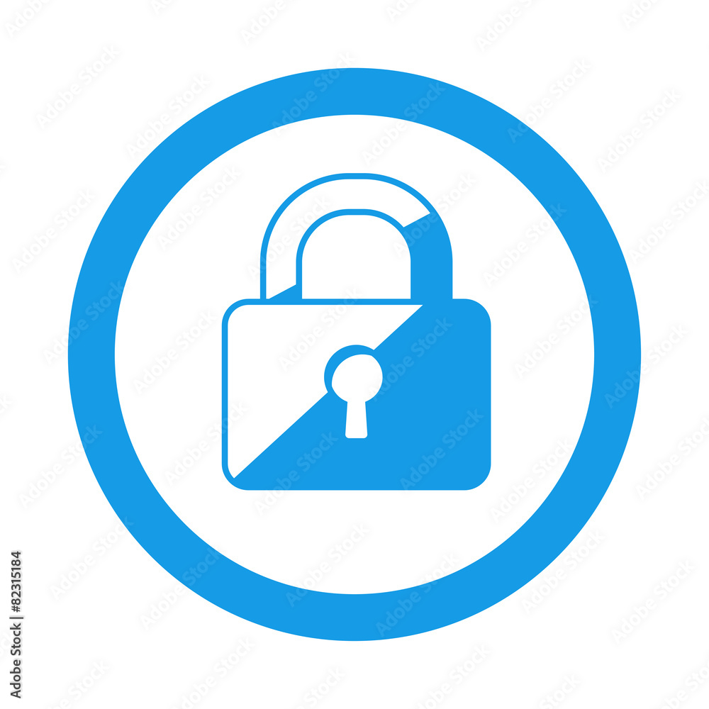 Icono redondo candado azul ilustración de Stock | Adobe Stock