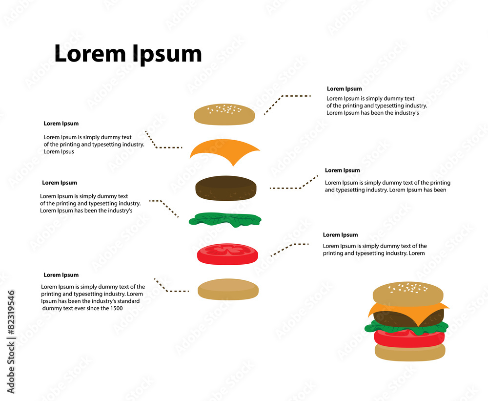 Vector of hamburger infographic Stock Vector | Adobe Stock